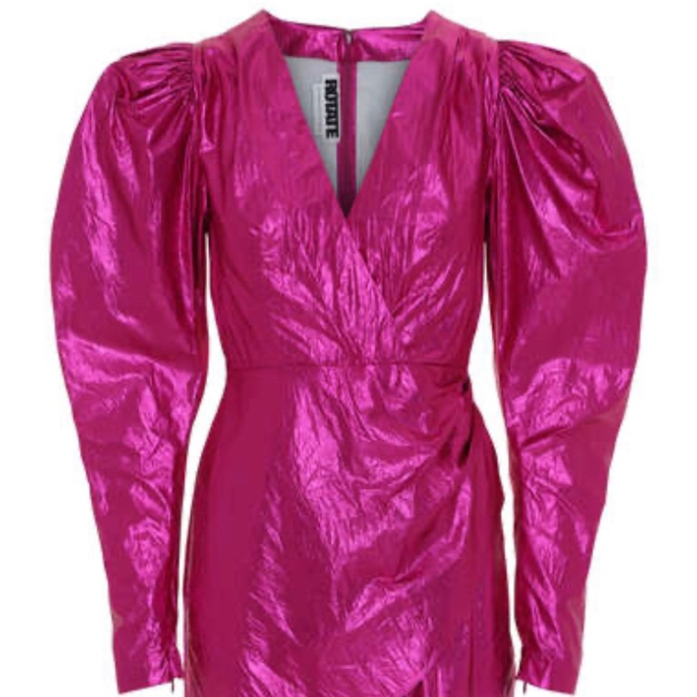 Rotate Pink Lam Mini Dress - Gem